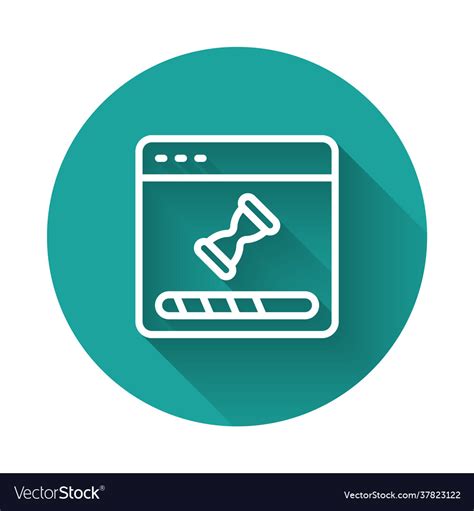 White Line Loading A Data Window With A Progress Vector Image