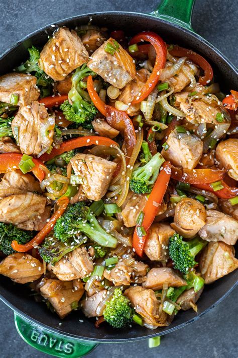 Quick Salmon Stir Fry Recipe Momsdish