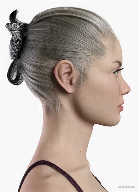 Woman 3d Model Side View