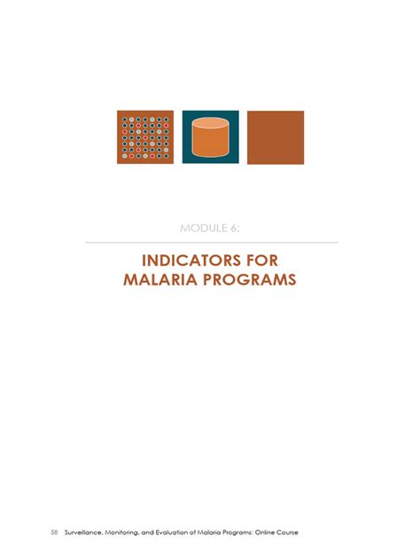 Malaria Program Indicators Guide Pdf Malaria Preventive Healthcare