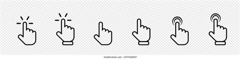 Set Hand Pointer Symbol Trendy Cursor Stock Vector Royalty Free 2197424019 Shutterstock