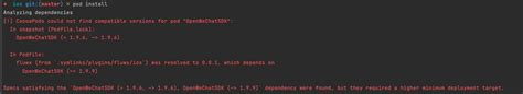 3 12 0 ios pod 失败 Issue 511 OpenFlutter fluwx GitHub