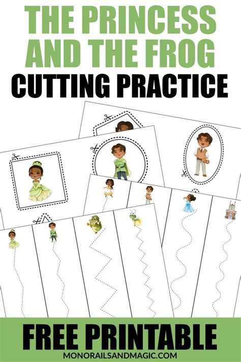 The Princess And The Frog Cutting Practice Free Printable Monorails
