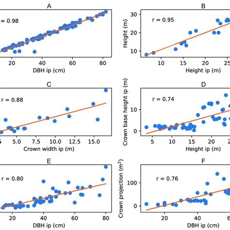 Correlation Of Tree Parameters Measured By Smartphone And Other Tools Download Scientific