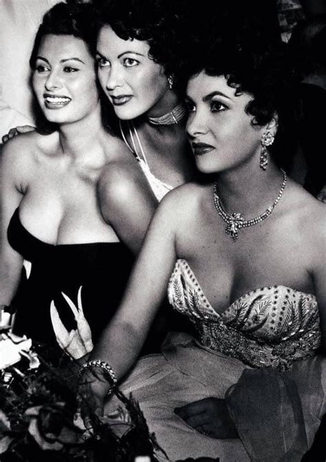Sophia Loren Yvonne De Carlo And Gina Lollobridgida Rcelebritycleavage
