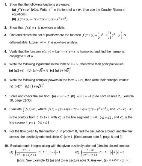 Solved Show That The Following Functions Are Entire A Chegg