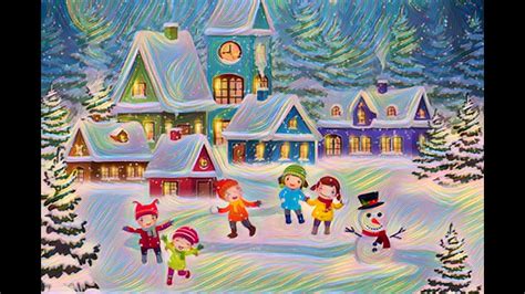 საშობაო ნაძვის ხის ტყე მრავალხმიანი ილუსტრირებული ზღაპარი გასართობი