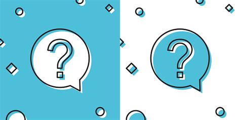 파란색과 흰색 배경에 격리 된 원 아이콘의 검은 색 물음표입니다 위험 경고 기호입니다 도움말 기호입니다 자주 묻는 질문 기호입니다 임의 동적 셰이프 벡터 일러스트레이션