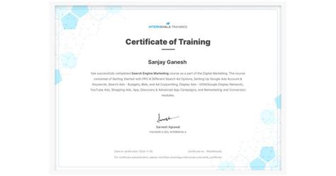 Sanjay Ganesh On Linkedin Successfully Completed The Search Engine Marketing Training From
