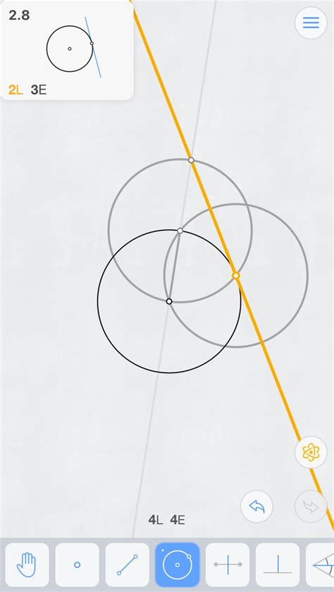 Euclidean Geometry Drawing A Tangent To A Circle At A Given Point In Just 3 Ruler And Compass