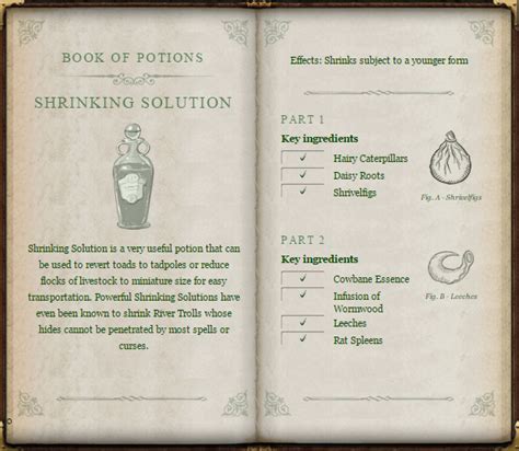 Shrinking Solution Pottermore Wiki Fandom Powered By Wikia