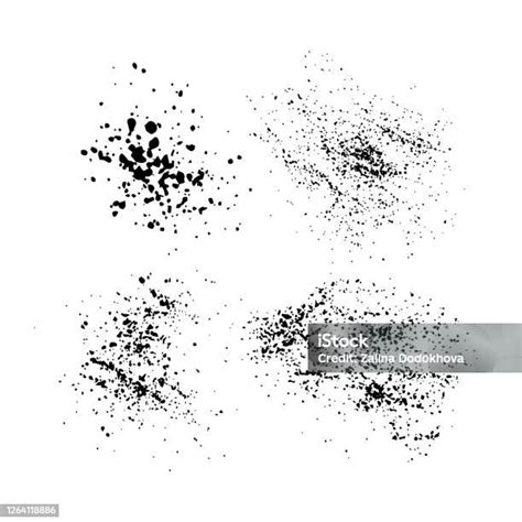 디자인용 그런지 텍스처 세트 흰색 배경에 분리된 검은색 스프레이 벡터 Eps10 형식 가장자리에 대한 스톡 벡터 아트 및 기타