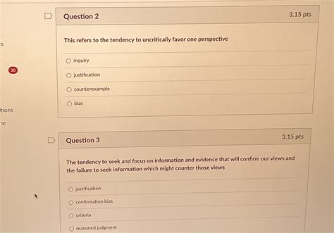 Solved Question 23 15ptsthis Refers To The Tendency To