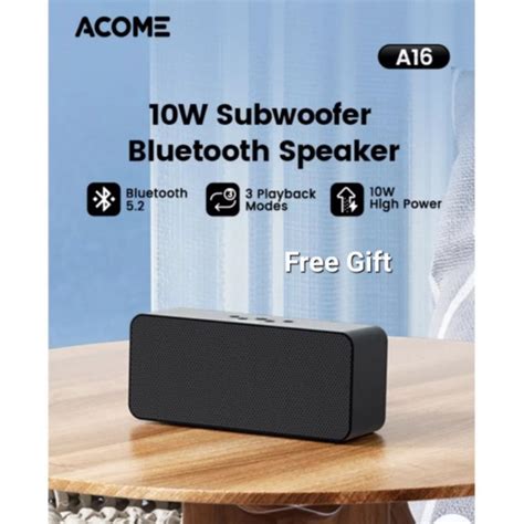 Jual Acome A Portable Bluetooth Speaker W Super Bass Dual
