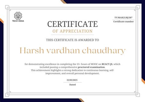 Reactjs Webdevelopment Learning Certification Techveda Harsh