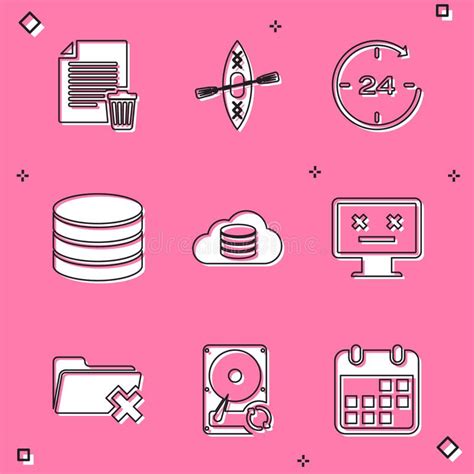 Set Delete File Document Stopwatch Hard Disk Drive HDD Sync Refresh SSD Card Waiting And