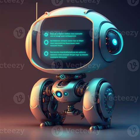 Futuristic Ai Robot With Big Screen Concept Of Chatbot With Artificial Intelligence 25481394