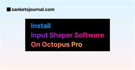 Install Input Shaper Software For Klipper