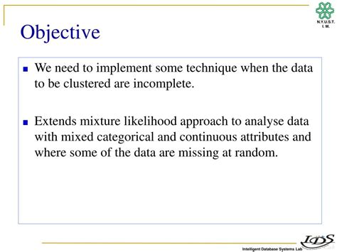 Ppt Mixture Model Clustering For Mixed Data With Missing Information Powerpoint Presentation