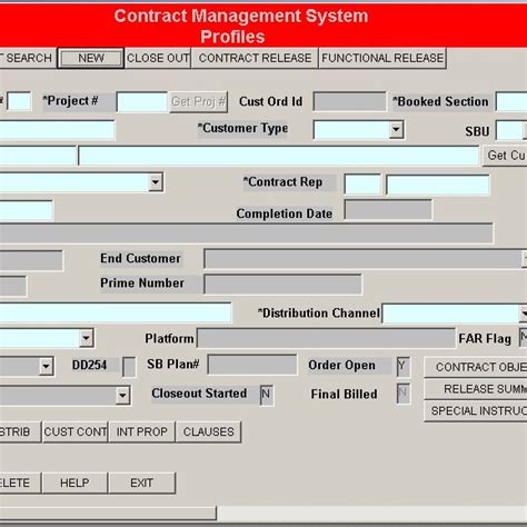 The Contract Management System User Interface Download Scientific Diagram