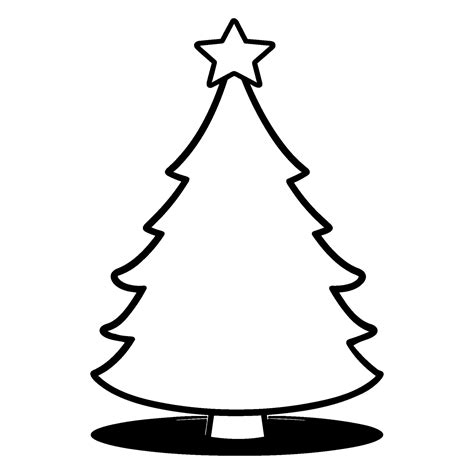 Christmas Tree Clipart Black And White Perfect Minimalist Holiday Graphics