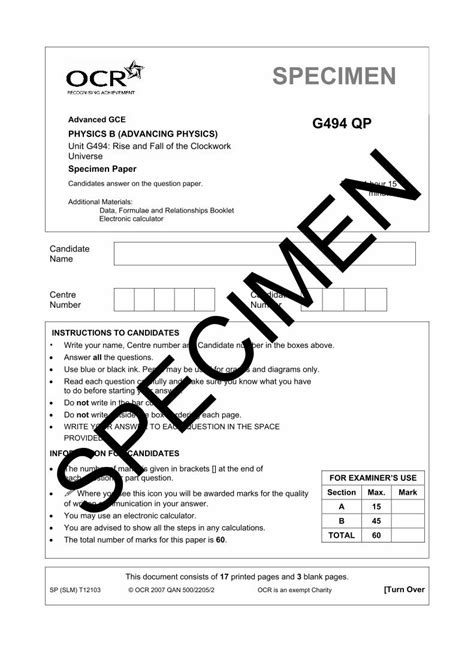 PDF A Level GCE Physics B Advancing Physics Specimen Assess DOKUMEN TIPS