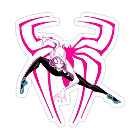 Spider Gwen Sticker For Sale By Samohanaart Spider Gwen Spiderman
