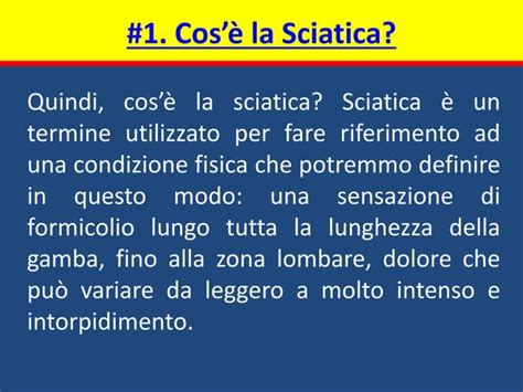 Le Cause Della Sciatica Ppt