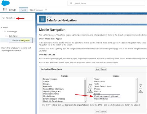 create an email messages tab within salesforce mobile mme wiki