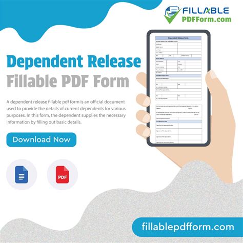 Dependent Release Fillable Pdf Form Fillable Pdf Form