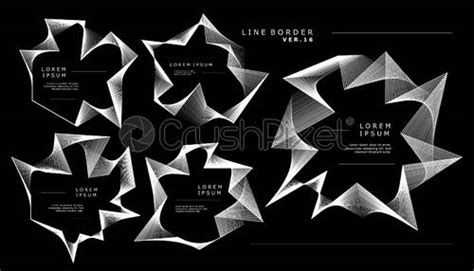 Hexagon Abstract Lines Border Design Vector Hexagonal Lines Abstract Border Stock Vector