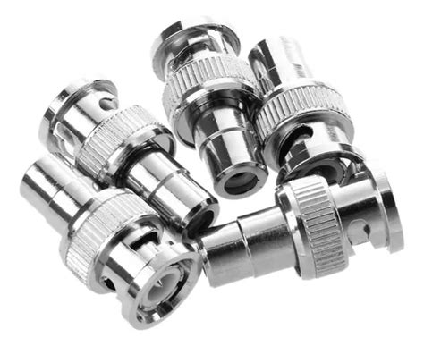 5 Piezas De Conector Bnc Macho A Conector Coaxial Rf Hembra Mercadolibre