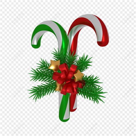3d 일러스트 크리스마스 장식 사탕지팡이리스트음식 Png 일러스트 무료 다운로드 Lovepik