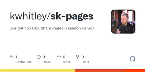 GitHub Kwhitley Sk Pages SvelteKit On Cloudflare Pages Skeleton Demo