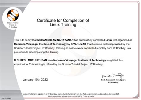 mohan shyam n on linkedin happy to inform that i certified for completion of linux training in…