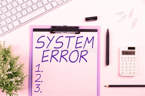 Writing Displaying Text System Error Internet Concept Technological