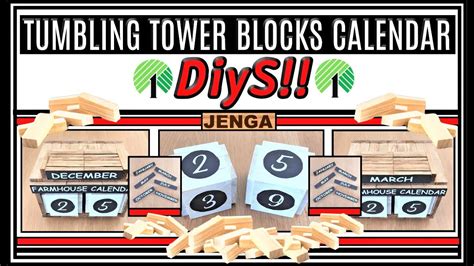 High End Dollar Tree Inspired Tumbling Tower Blocks Diys Ii Farmhouse Year Calendar Ii