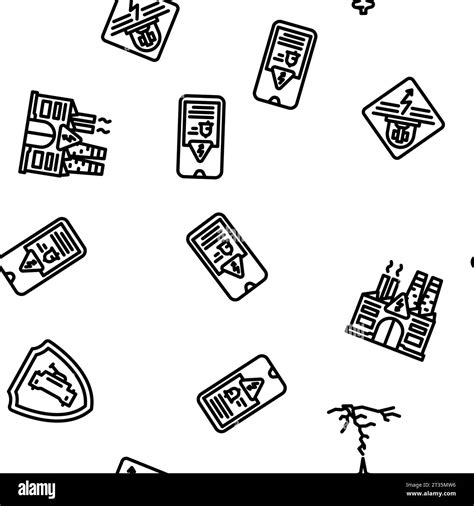 Electrical Danger Voltage Seamless Pattern Vector Stock Vector Image And Art Alamy