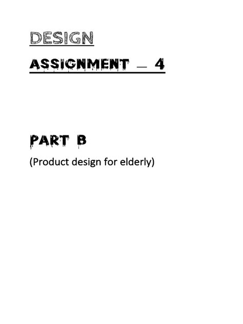 Design Assignment Part B Pdf Lifestyle