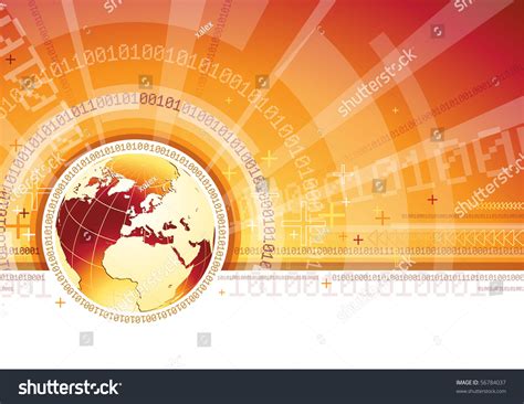 Binary Code Earth Over 8701 Royalty Free Licensable Stock