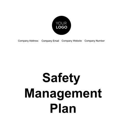 Safety Management Plan Template Edit Online And Download Example