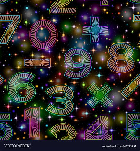Seamless Pattern Numbers Royalty Free Vector Image