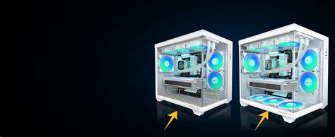 Musetex Atx Pc Case 6 Pwm Argb Fans Pre Installed 360mm Rad Support Type C Gaming 270° Full View