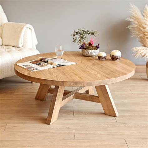 Round Wood Coffee Table Rustic Wood Coffee Table Reclaimed Wood