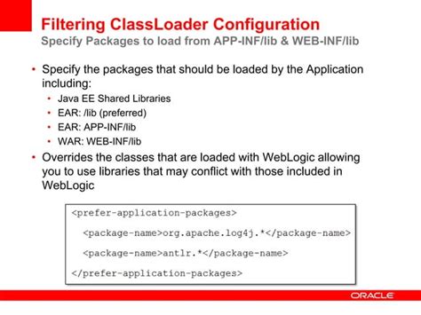 weblogic s classloaders filtering classloader and classloader analysis tool ppt