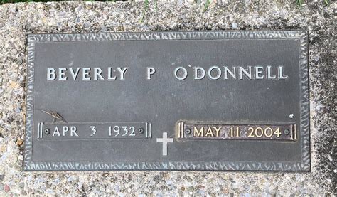 Beverly P Odonnell 1932 2004 Find A Grave Memorial