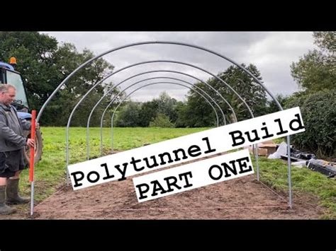 First Tunnels Polytunnel Build Part One Screw Anchor Foundation Tubes YouTube