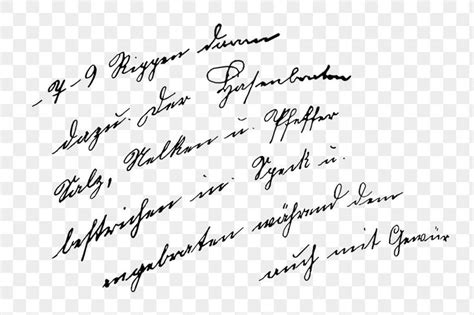 Vintage English Calligraphy Png Sticker