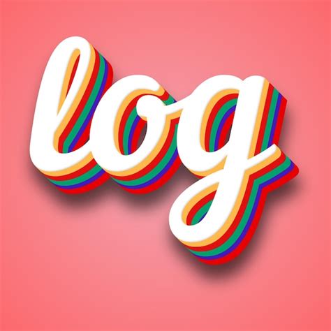 Premium Photo Log Text Effect Photo Image Cool