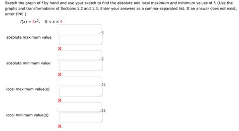 Solved Sketch The Graph Of F By Hand And Use Your Sketch To